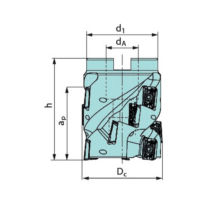 90° ISO AP.. 10 90P Shell Milling - Heikenei